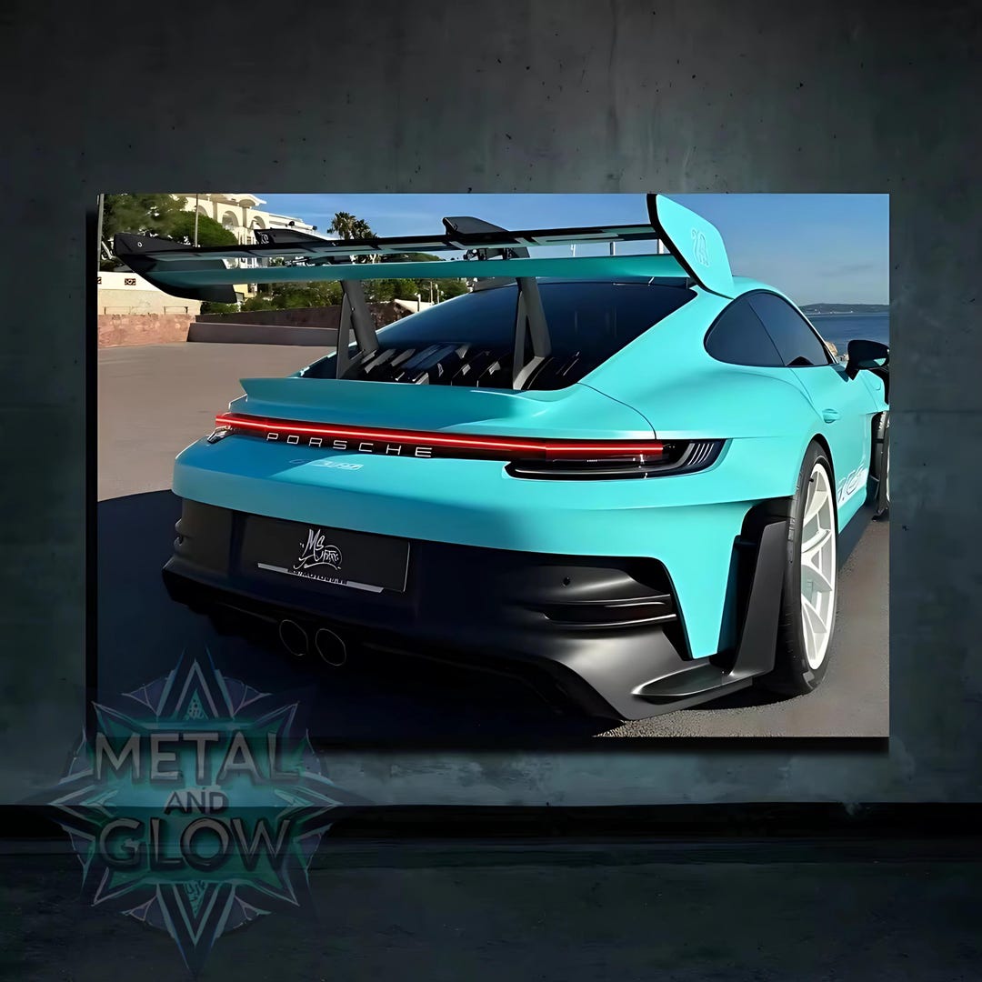 Custom GT3 Acrylic Poster With Neon Lights | Custom LED Backlit Wall ...