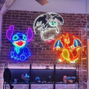 Stitch UV Printed Neon Sign - Customizable LED Neon Light for Home ...