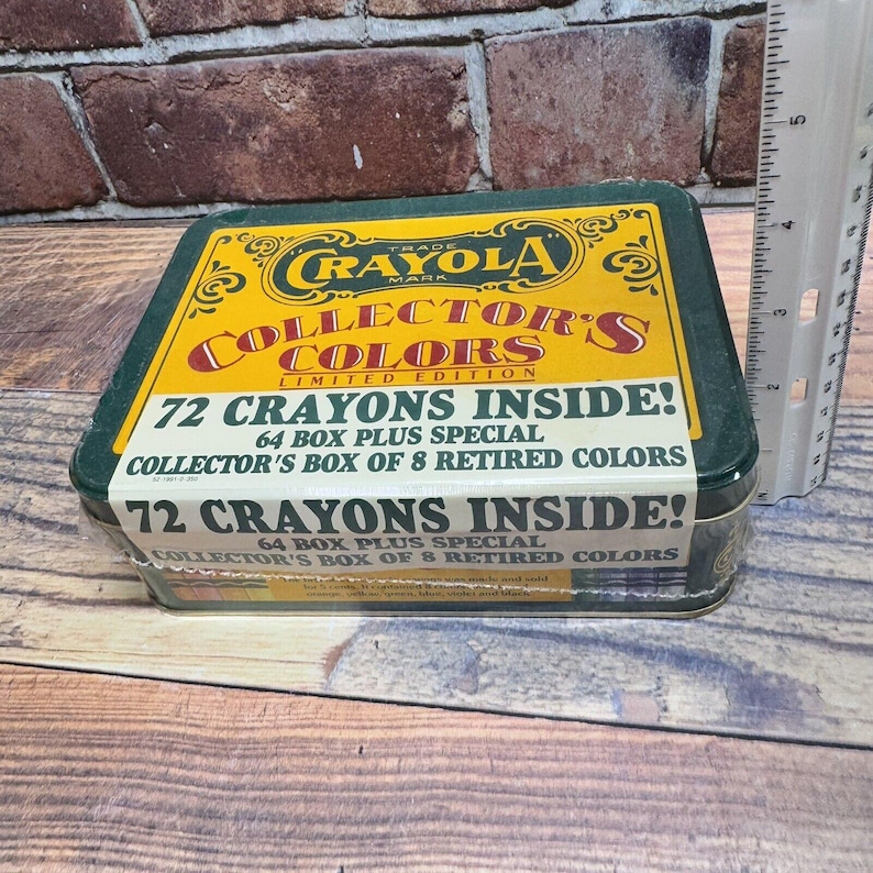 Vintage 1991 Crayola Collector's Colors Limited Edition Tin 72 Plus 8 ...
