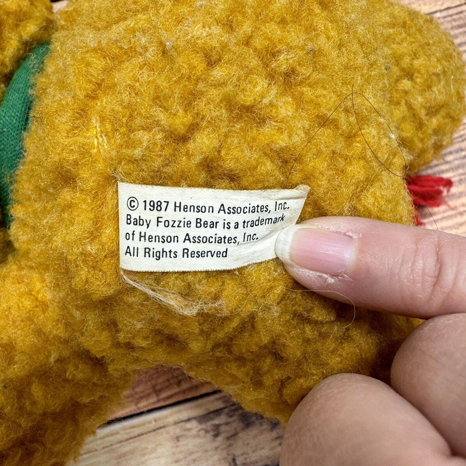 VINTAGE 1987 Baby Fozzie Fozzy Bear Muppets Christmas Plush Toy Jim Henson 8" - Etsy