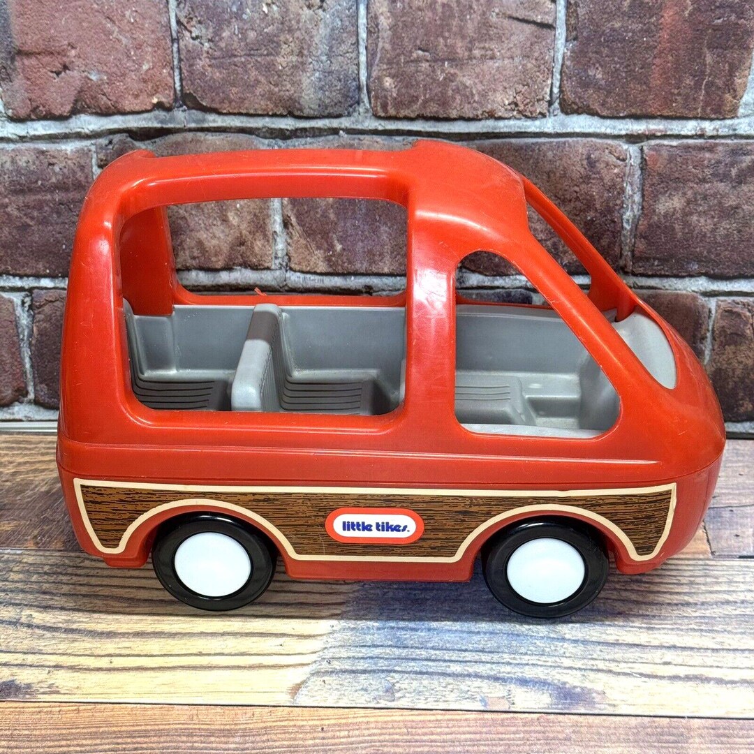 Vintage 1980s Little Tikes Dollhouse Van Red Wood Panel Sides Minivan - Etsy