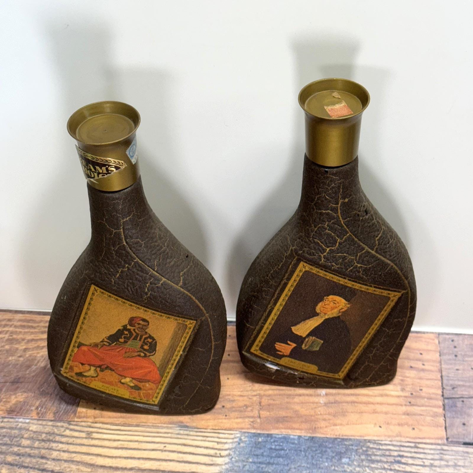 2 Jim Beam Glass Decanters Modern Masters Beams Choice Van Gogh & Manet ...