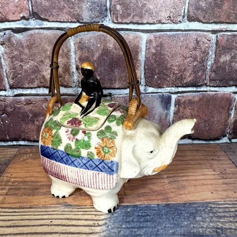 Vintage Elephant Tea Pot - Etsy