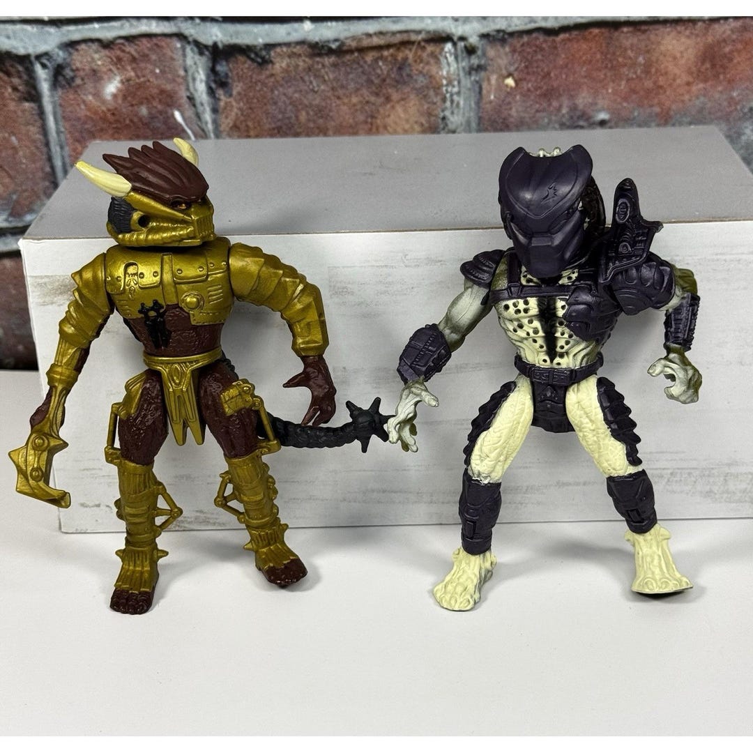 Vintage 1990s Predator Action Figures Lot of 2 Kenner Cracked Tusk ...
