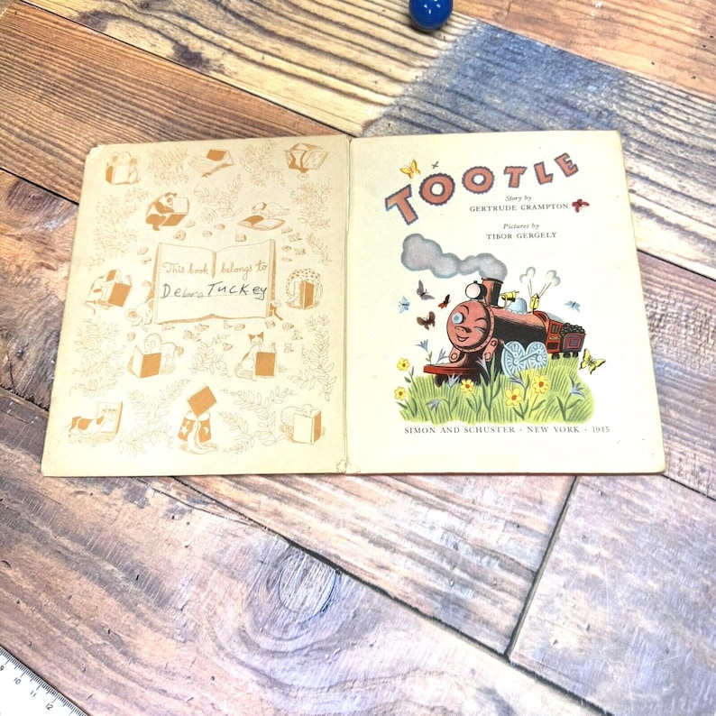 Vintage 1945 “TOOTLE” Little Golden Book, 2nd Printing Collectible - Etsy