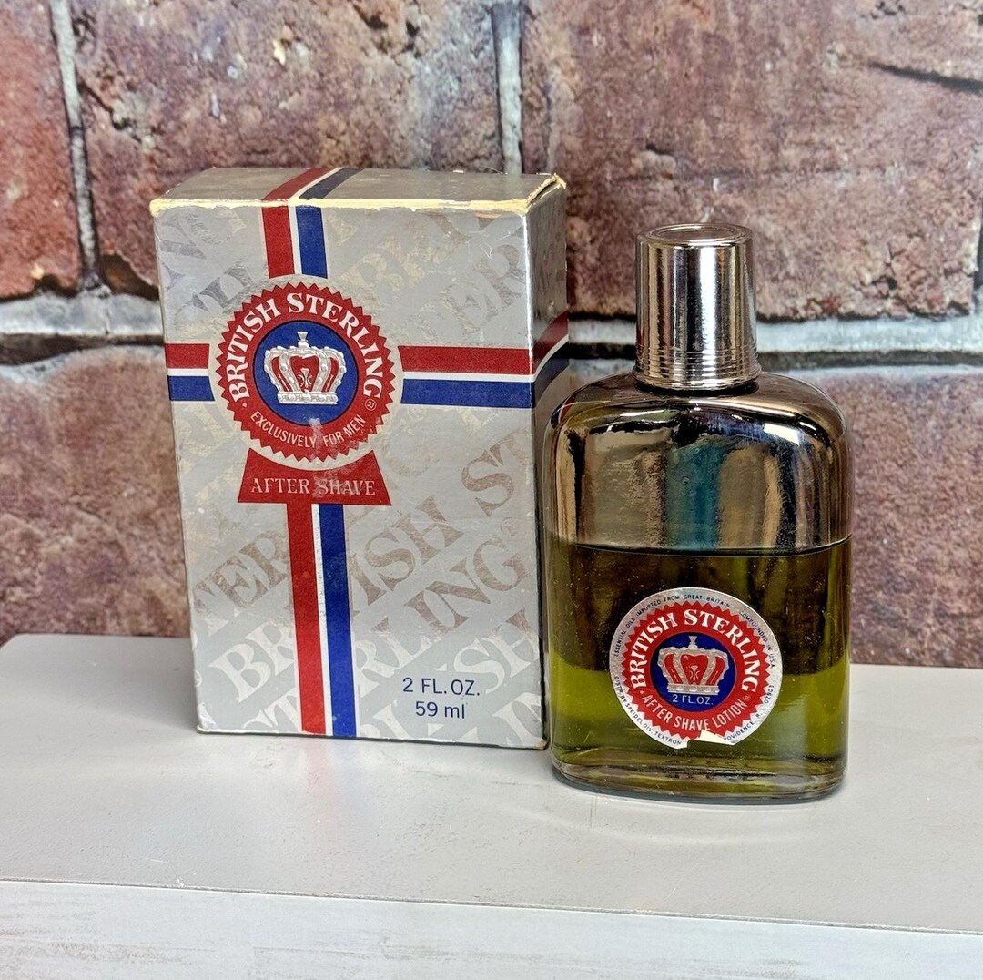Vintage British Sterling After Shave Lotion for Men 2 Oz 59ml W Box 75% ...