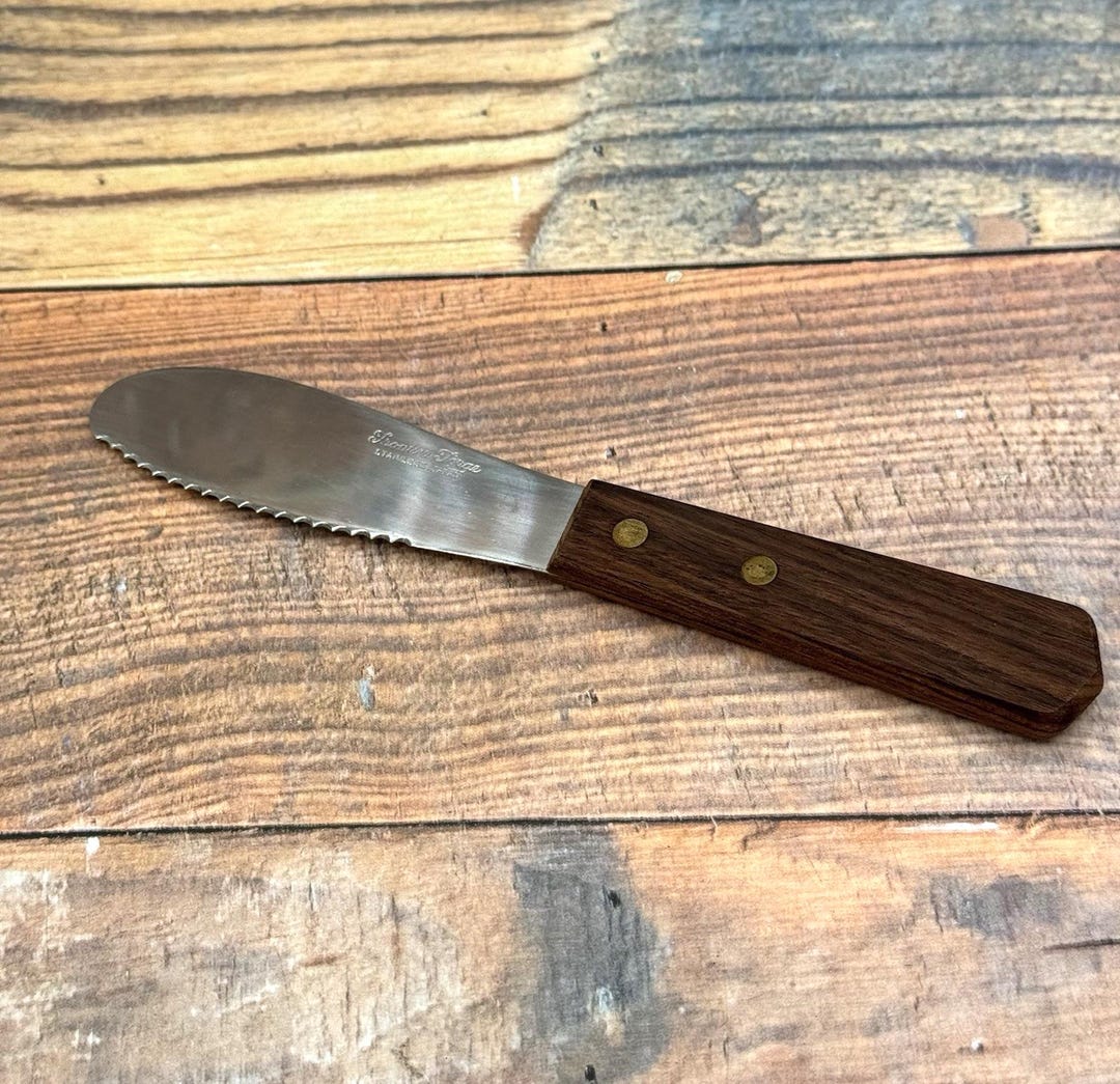 Frontier Forge Sandwich Knife/icing/cheese Spreader-serrated Edge Wood ...