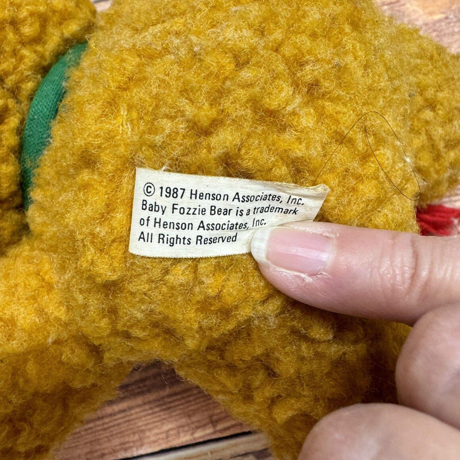 VINTAGE 1987 Baby Fozzie Fozzy Bear Muppets Christmas Plush Toy Jim Henson 8" - Etsy