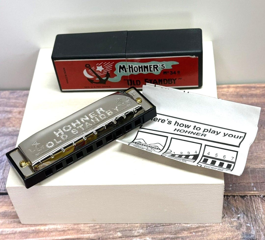 Vintage New Old Stock M. Hohner Old Standby No. 34b Key of C Harmonica ...