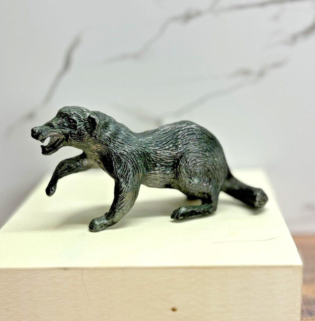 Vintage Metal 4 Inch Badger Figurine Wild Animal Solid Pewter ...