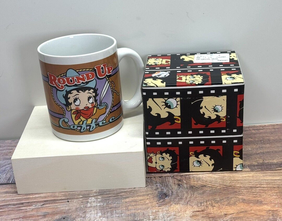 Betty Boop Round up Coffee Mug Put A Kick in Your Morning NIB Vandor ...