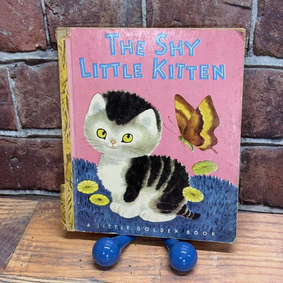 Little Golden Book the Shy Little Kitten by Gustaf Tenggren 1946 - Etsy
