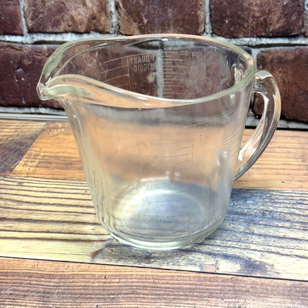 Vintage Pyrex 4 Cup Glass Measuring Cup 532 D-handle 32 Oz 1 Quart - Etsy