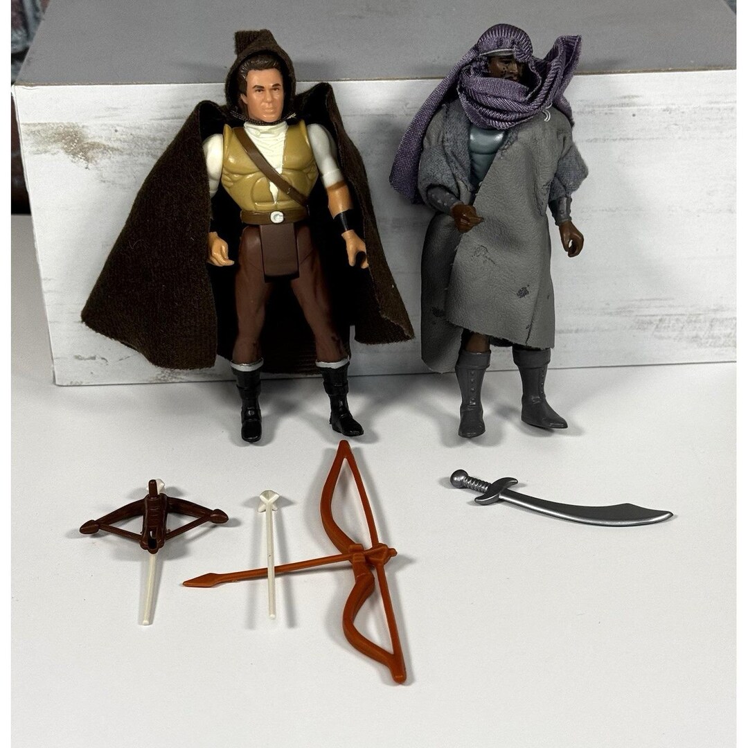 Kenner 1991 Robin Hood Prince of Thieves Azeem & Robin W Scimitar Bow ...