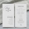 Elegant Wedding Program Template: Order of Service, Editable Ceremony ...