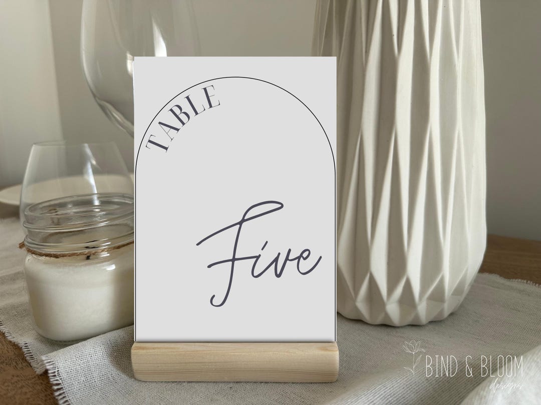 Boho Wedding Reception Table Numbers: Elegant Modern Arched Table ...