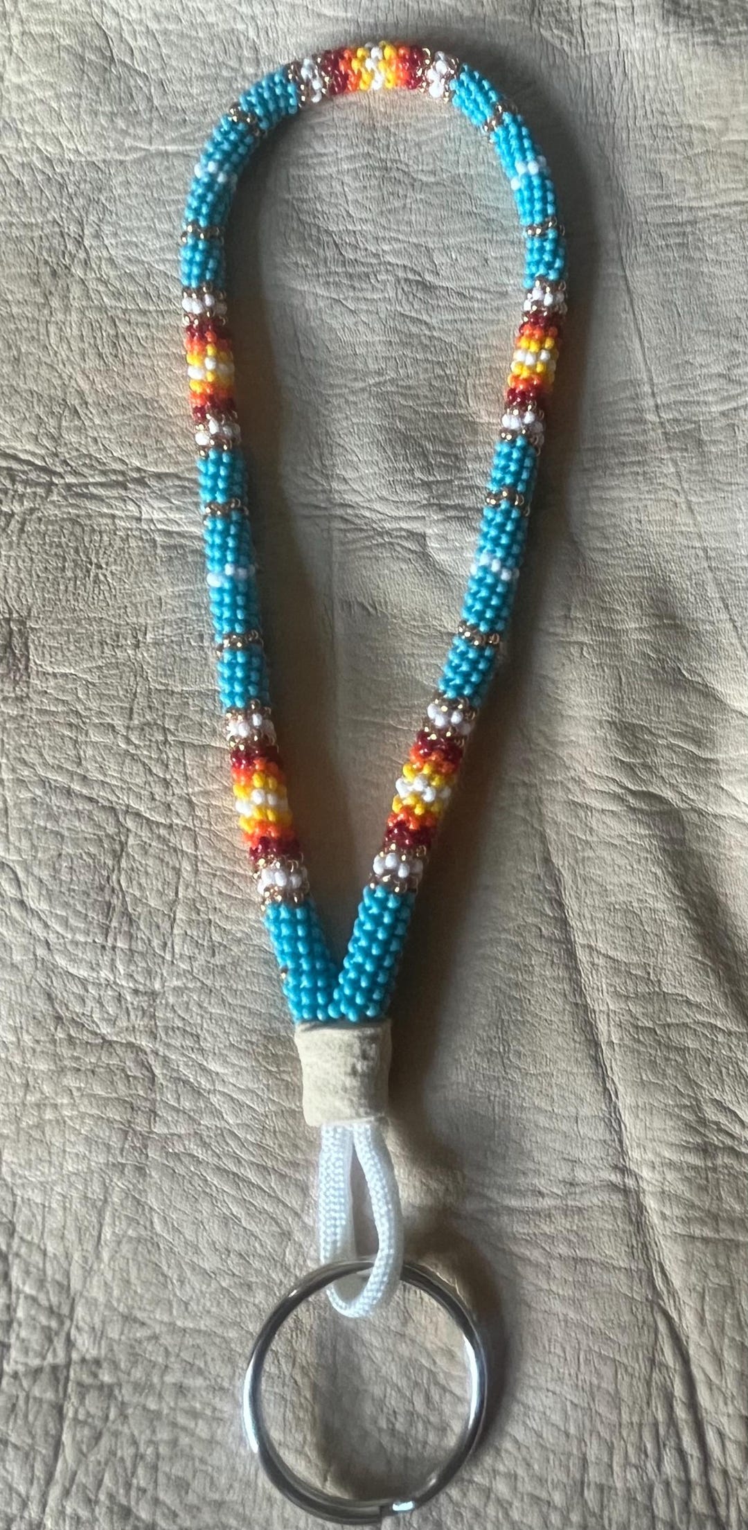 Peyote Stitch Wristlet Keychain - Etsy