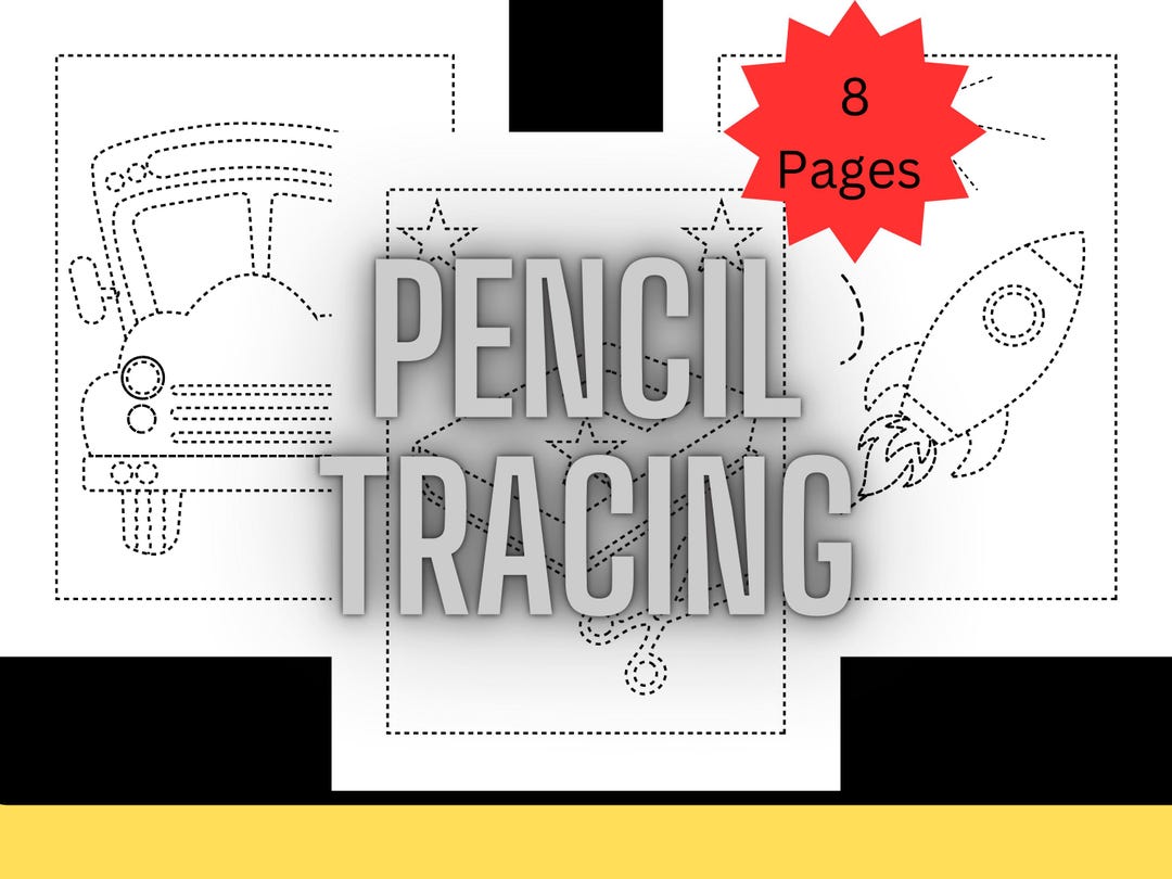 8 Pages of Pencil Control Drawings for Kids. Fun Activities to Improve ...