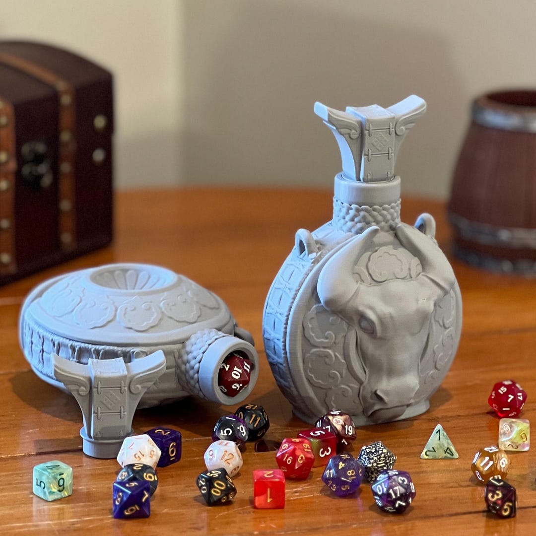 Potion Bottle Dice Vault: 3D Printed Dice Jail for D&D, Pathfinder RPG ...