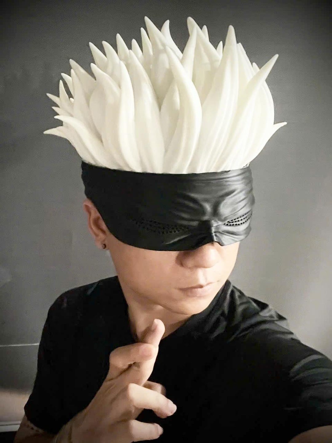 Gojo Saturo Eye Mask With Hair Jujutsu Kaisen Cosplay 3D Print Model ...