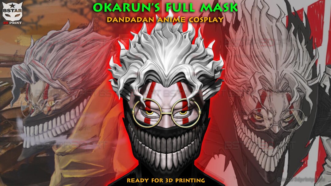 Dandadan Okarun Full Mask High Quality Anime Cospla 3D Print Model ...