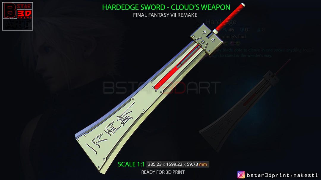 Buster Sword Cloud Final Fantasy VII Remake 3D Print Model Digital STL ...