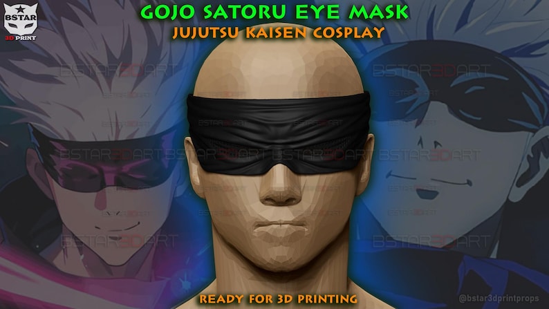 Gojo Saturo Eye Mask Jujutsu Kaisen Cosplay 3D Print Model STL File - Etsy