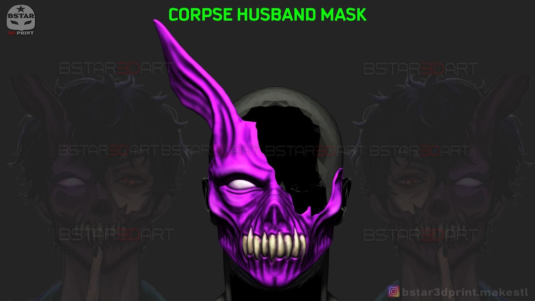 Corpse Husband Mask Rabbit Face Mask Halloween Cosplay 3D Print Model ...