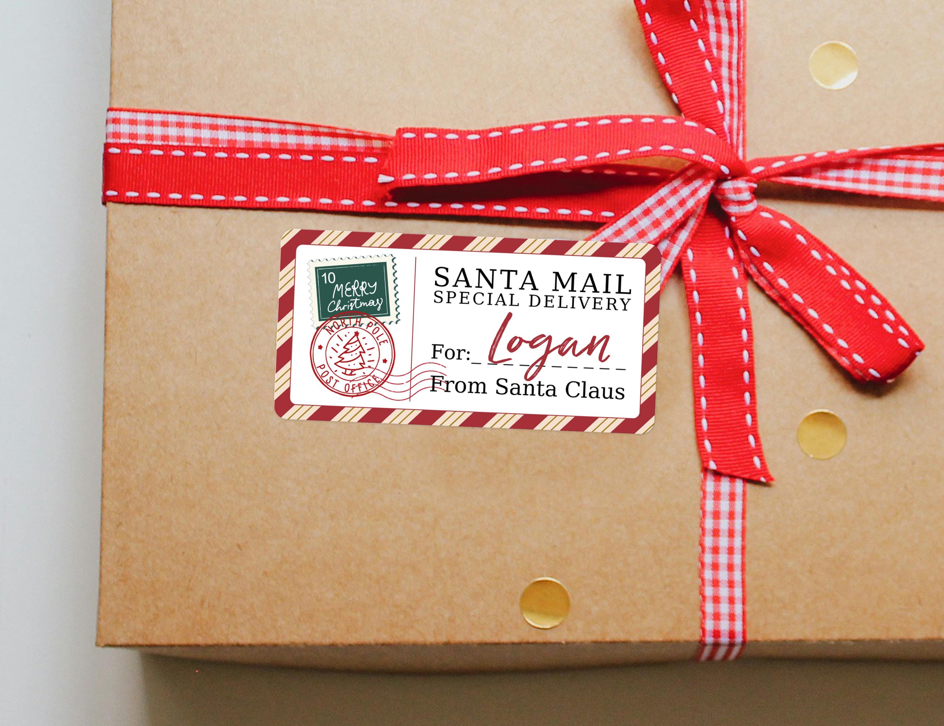 From Santa Label/santa Gift Stickers/personalized Santa Mail Labels ...