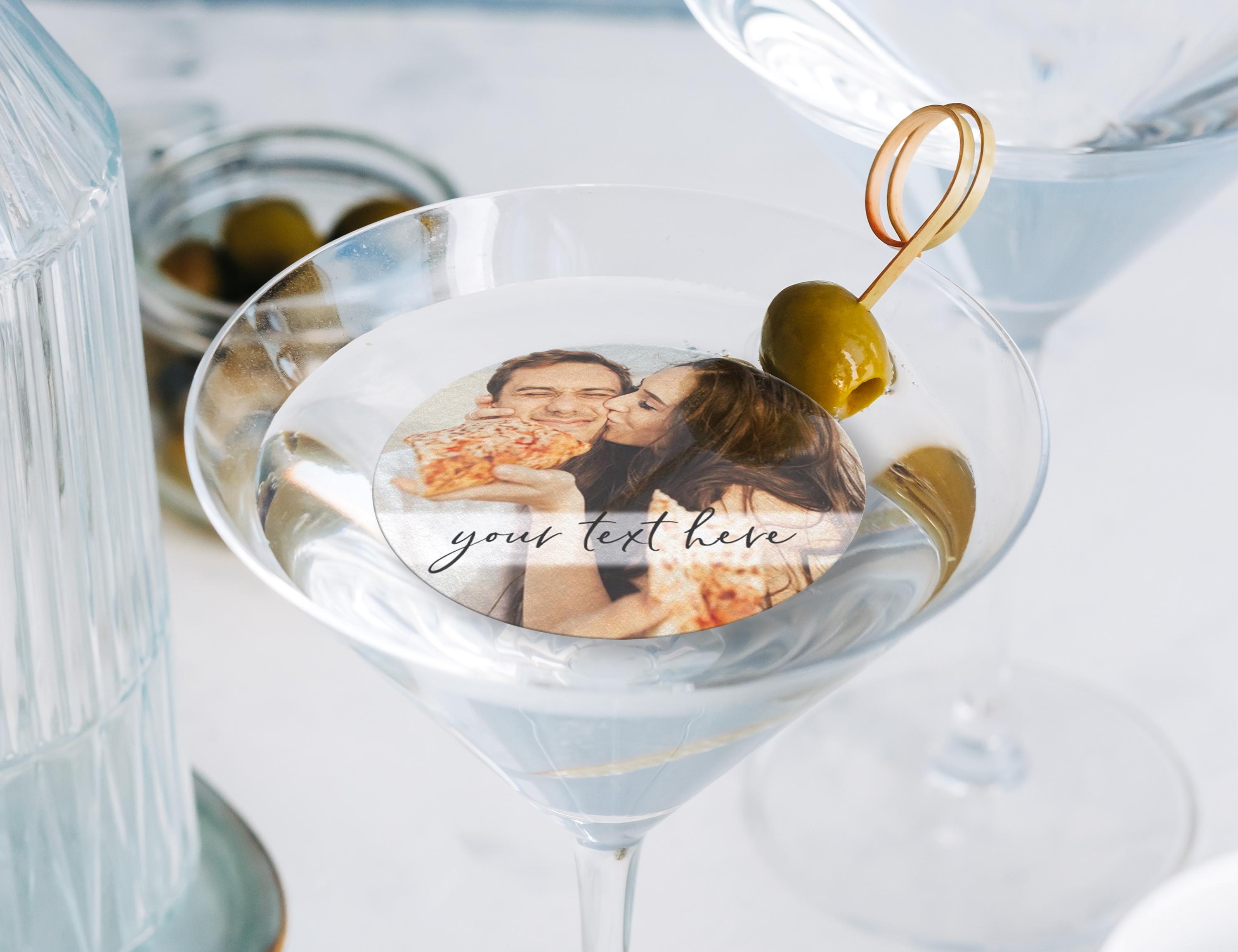 Edible Photo Drink Topper, Wafer Paper Photo Toppers for Birthday ...