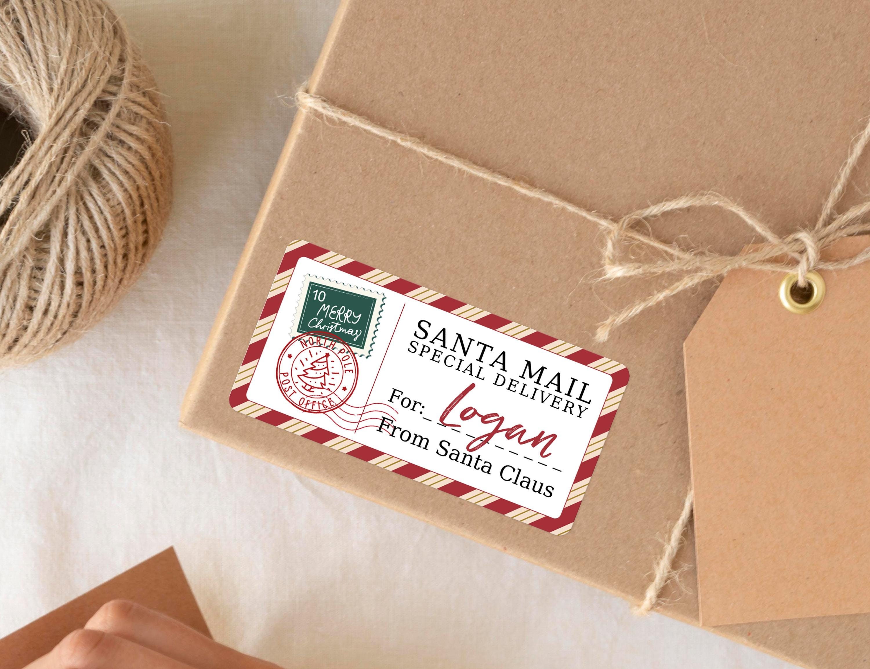 From Santa Label/santa Gift Stickers/personalized Santa Mail Labels ...