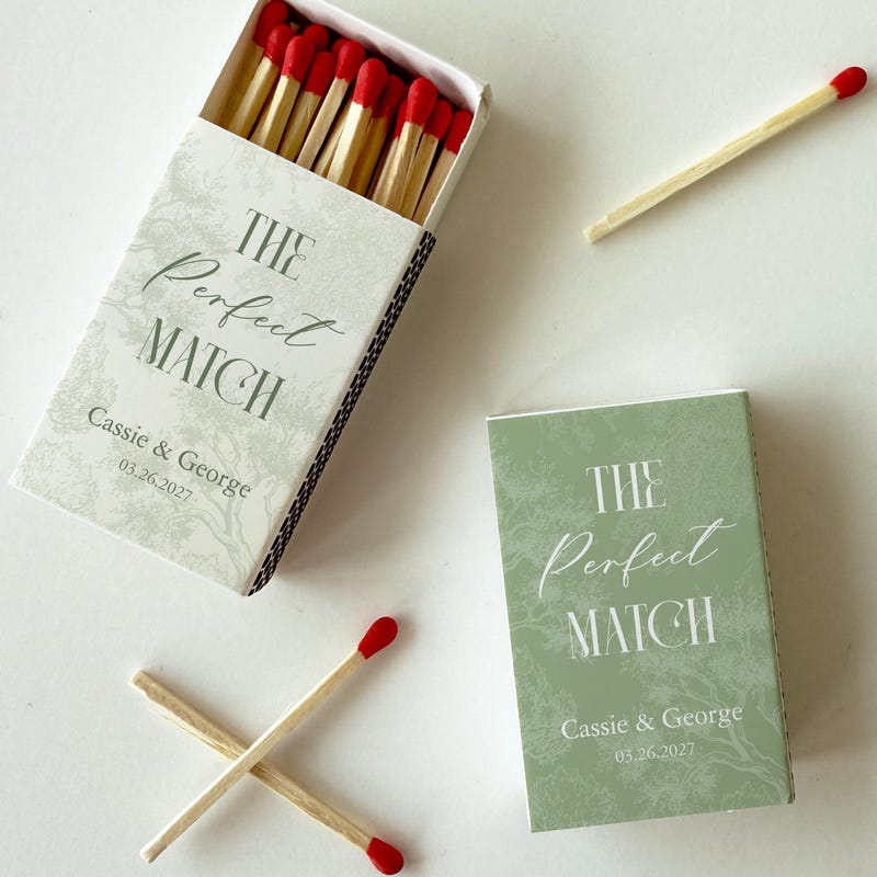 Green Floral Matchbox - Etsy