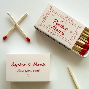 Custom Wedding Matchbooks the Perfect Match Wedding Favor Personalized ...