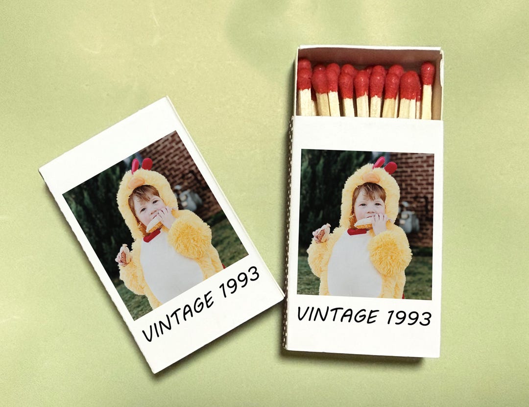 Custom Matchboxes DOUBLE SIDED Printing Birthday Matchbooks With Photo ...