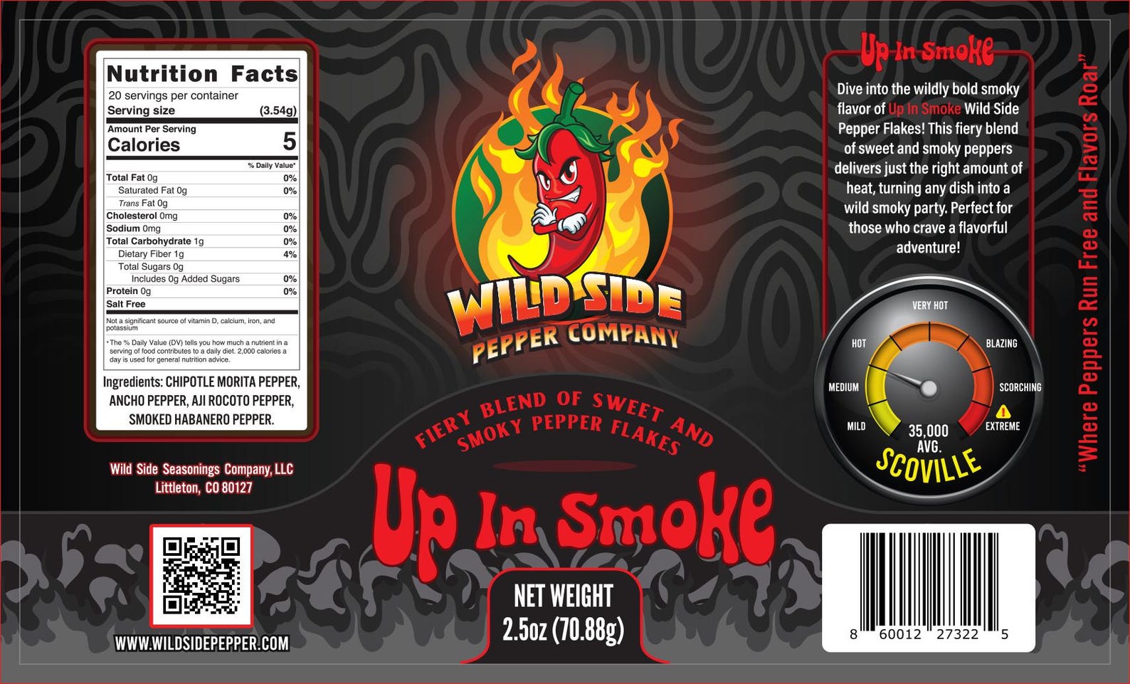 Up in Smoke - HOT Smoky Pepper Flakes - Etsy