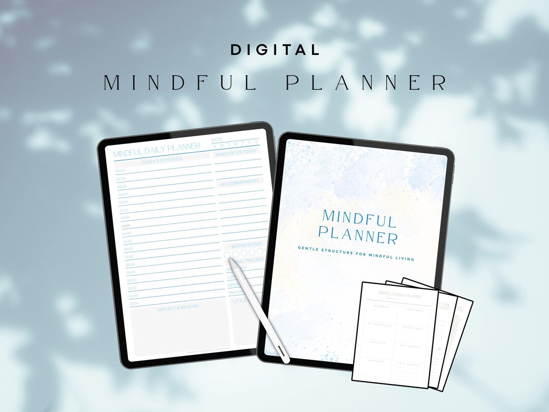 Mindful Planner | BLUE EDITION | Digital Journal, Self-care Journal ...