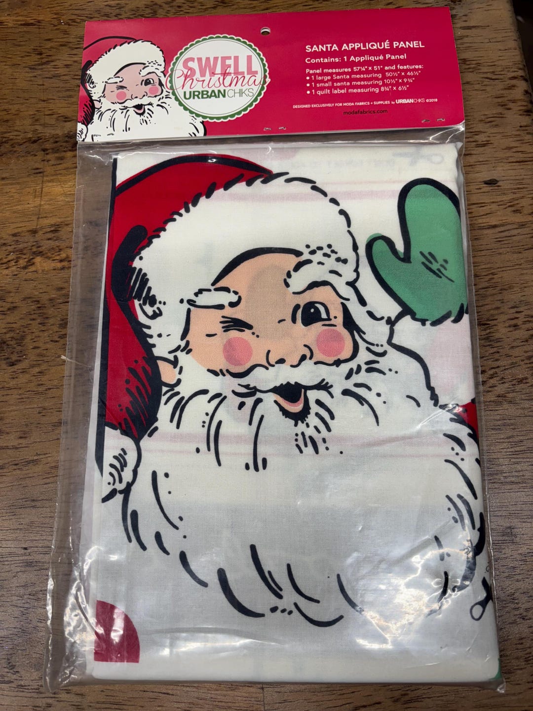 Rare Swell Christmas Urban Chiks Vintage Santa Appliqué Panel - Etsy