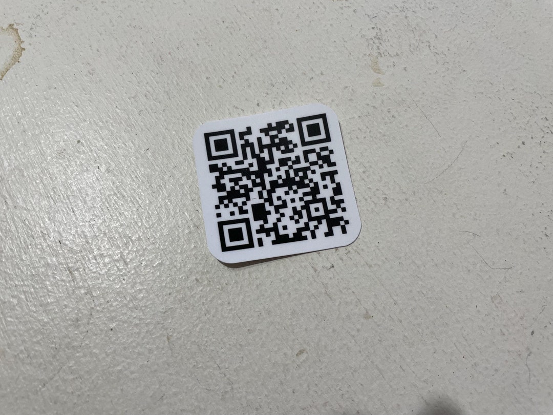 Rickroll QR Code Prank Sticker - Etsy