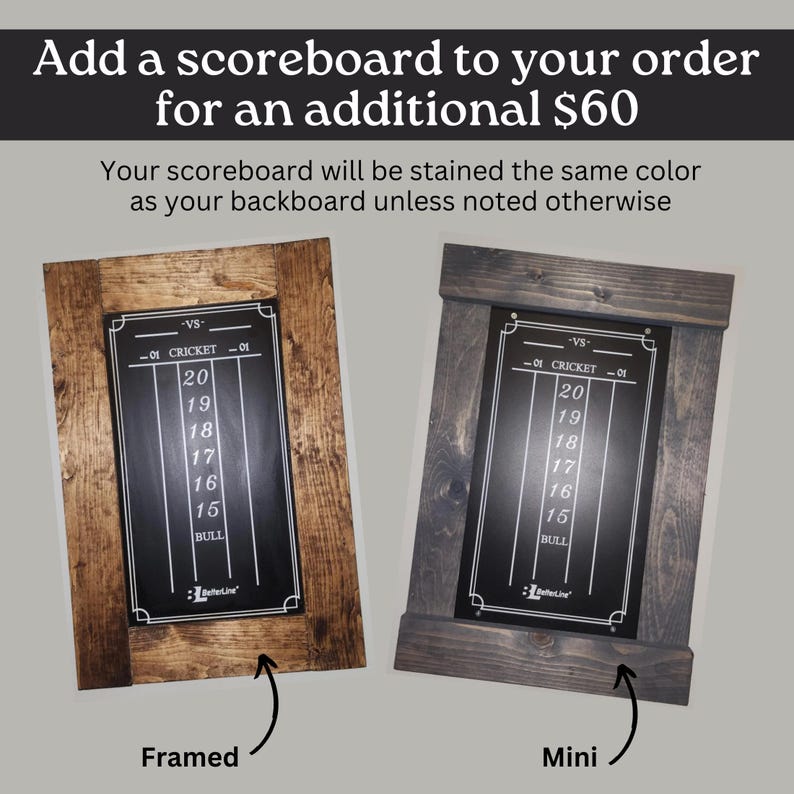 Handcrafted Dart Board Backboard | Rustic Wood | Game Room Decor ...