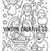 Bible Story Christmas Coloring Page for Children – Nativity & the Birth ...
