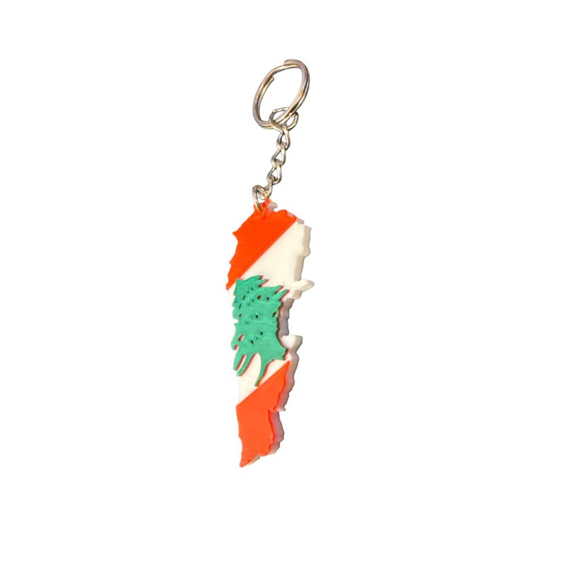 3D Lebanon Map Keychain | Lebanese Flag & Cedar Tree Gift - Etsy