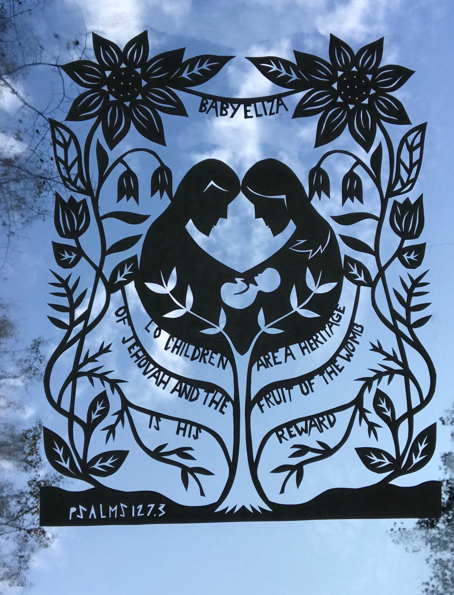 Paper Cut Art Custom Baby Gift Bible Scripture Art - Etsy