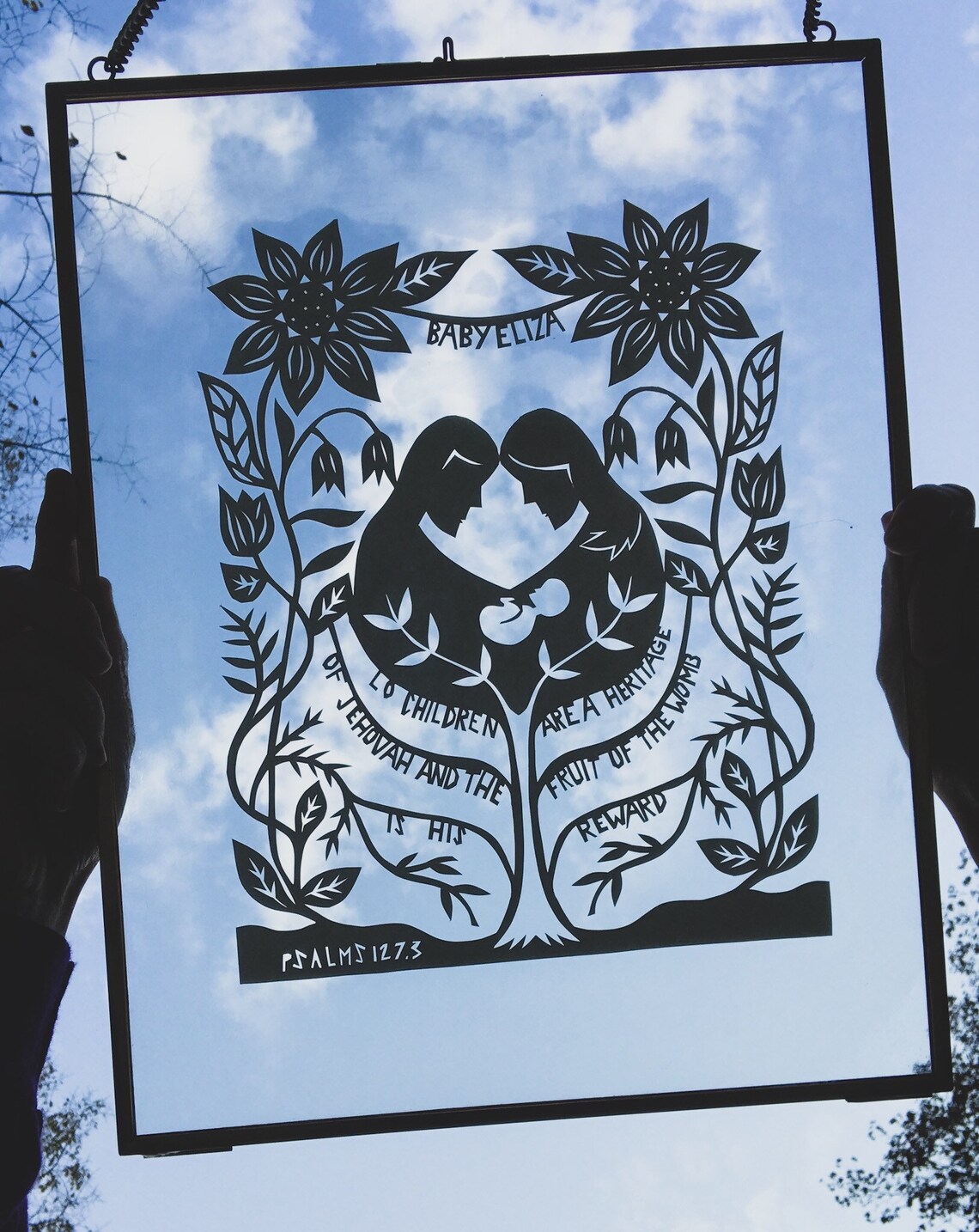 Paper Cut Art Custom Baby Gift Bible Scripture Art - Etsy