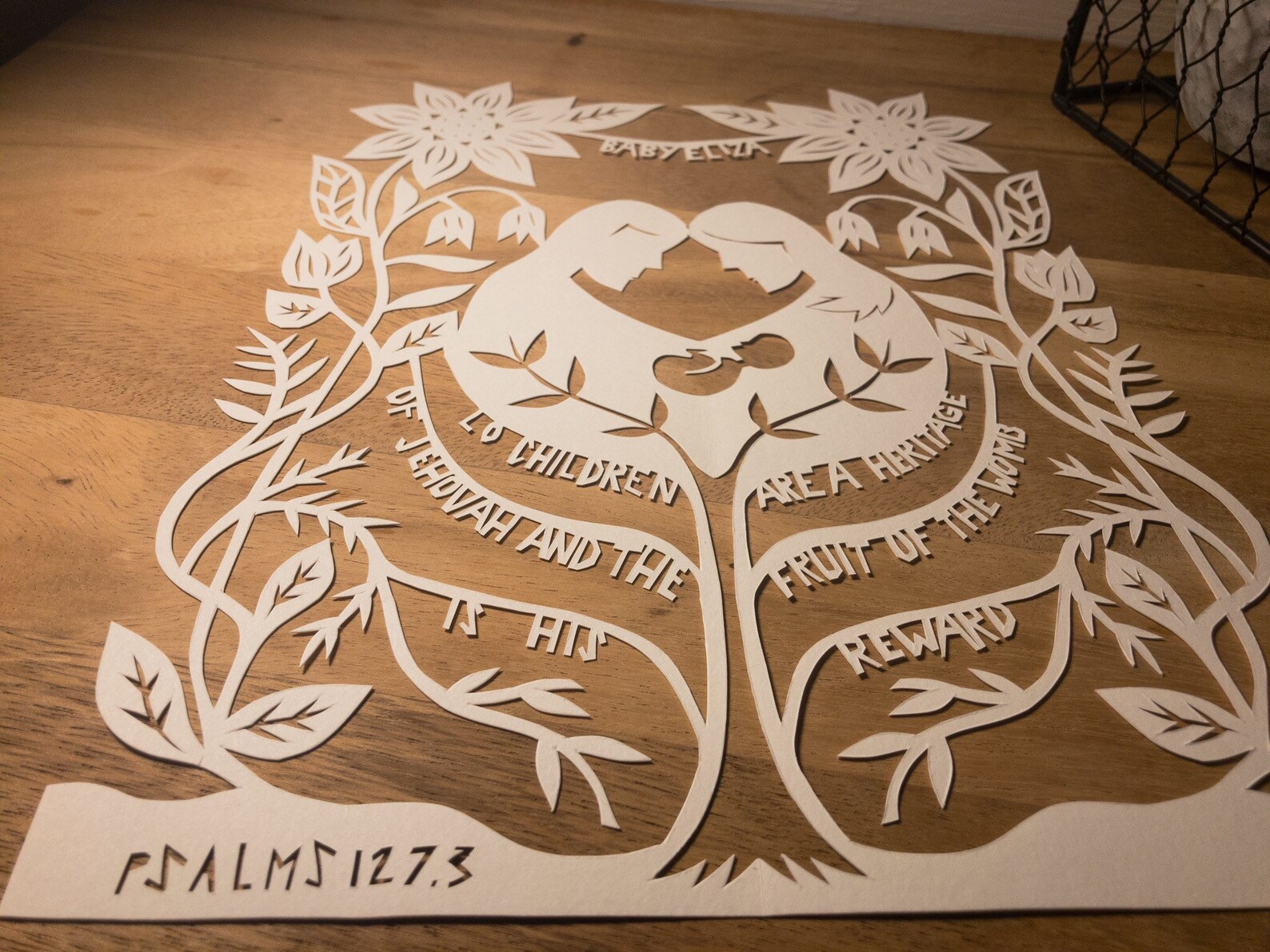 Paper Cut Art Custom Baby Gift Bible Scripture Art - Etsy