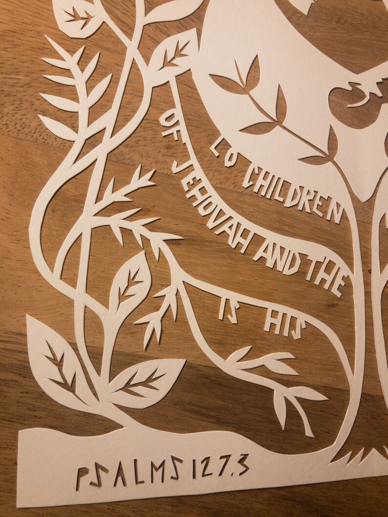 Paper Cut Art | Custom Baby Gift | Bible Scripture Art | Sentimental ...