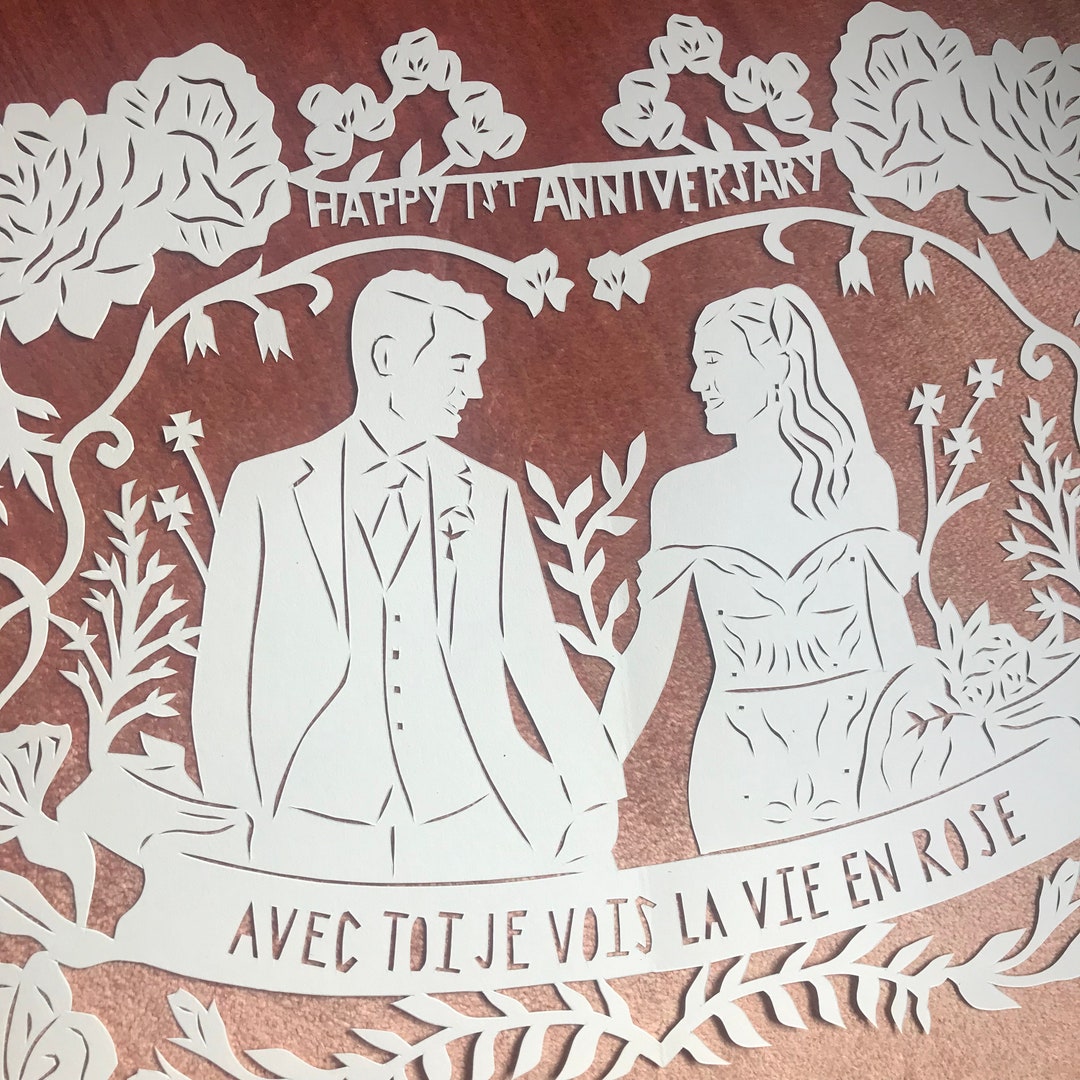 Paper Anniversary Home Decor, Personalized Wedding Gift, Gift for ...