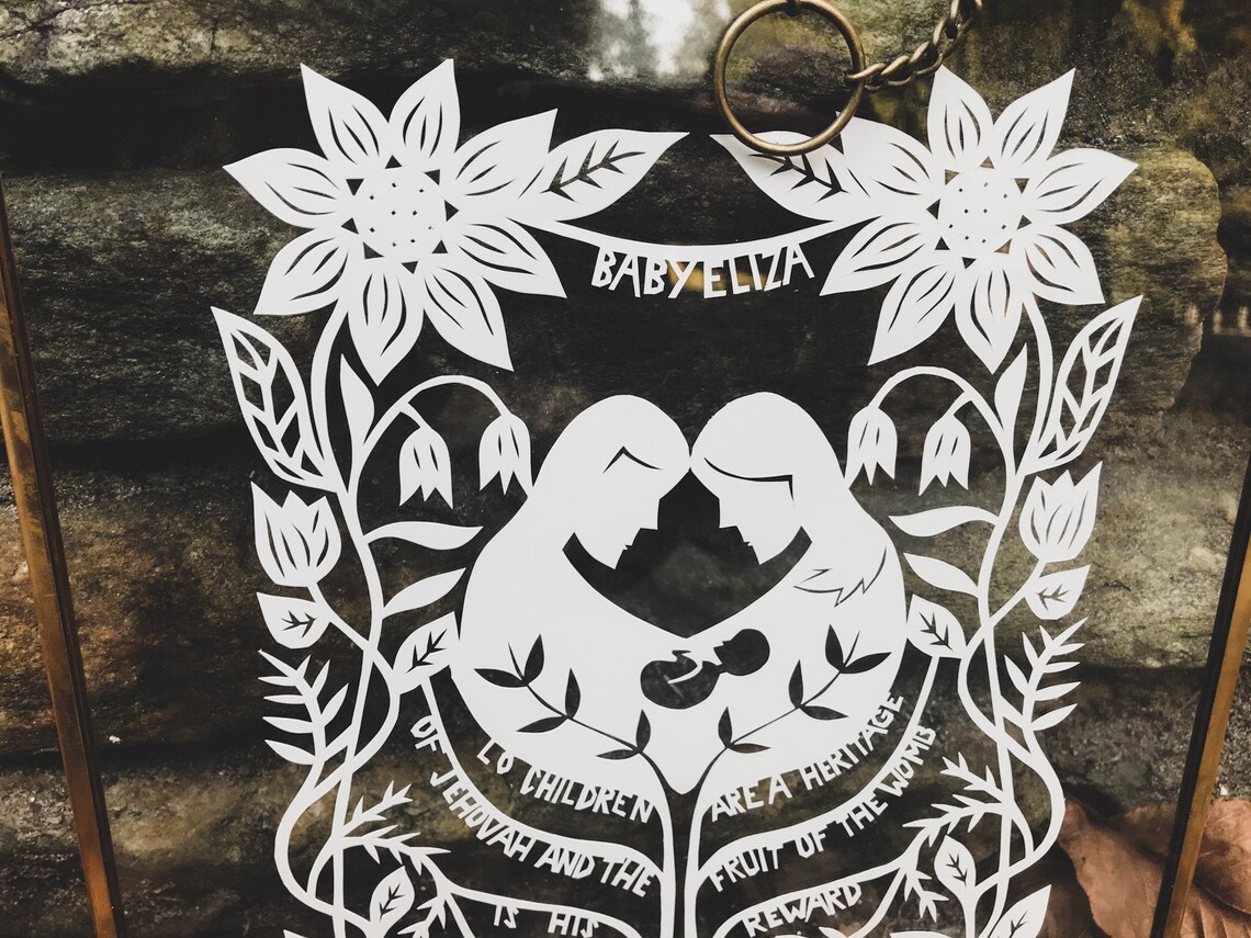 Paper Cut Art Custom Baby Gift Bible Scripture Art - Etsy