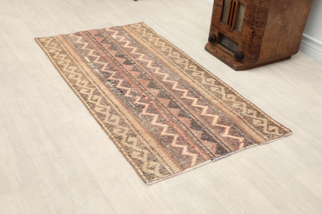 2x4 Vintage Rug, Handmade Rug, Patchwork Doormat, Patchwork Doormat Rug ...