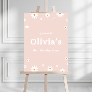 Editable Daisy Birthday Banner | Daisy First Birthday Party Decor ...