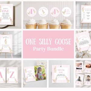 ONE Silly Goose First Birthday Party Bundle | Instant Download | Silly ...